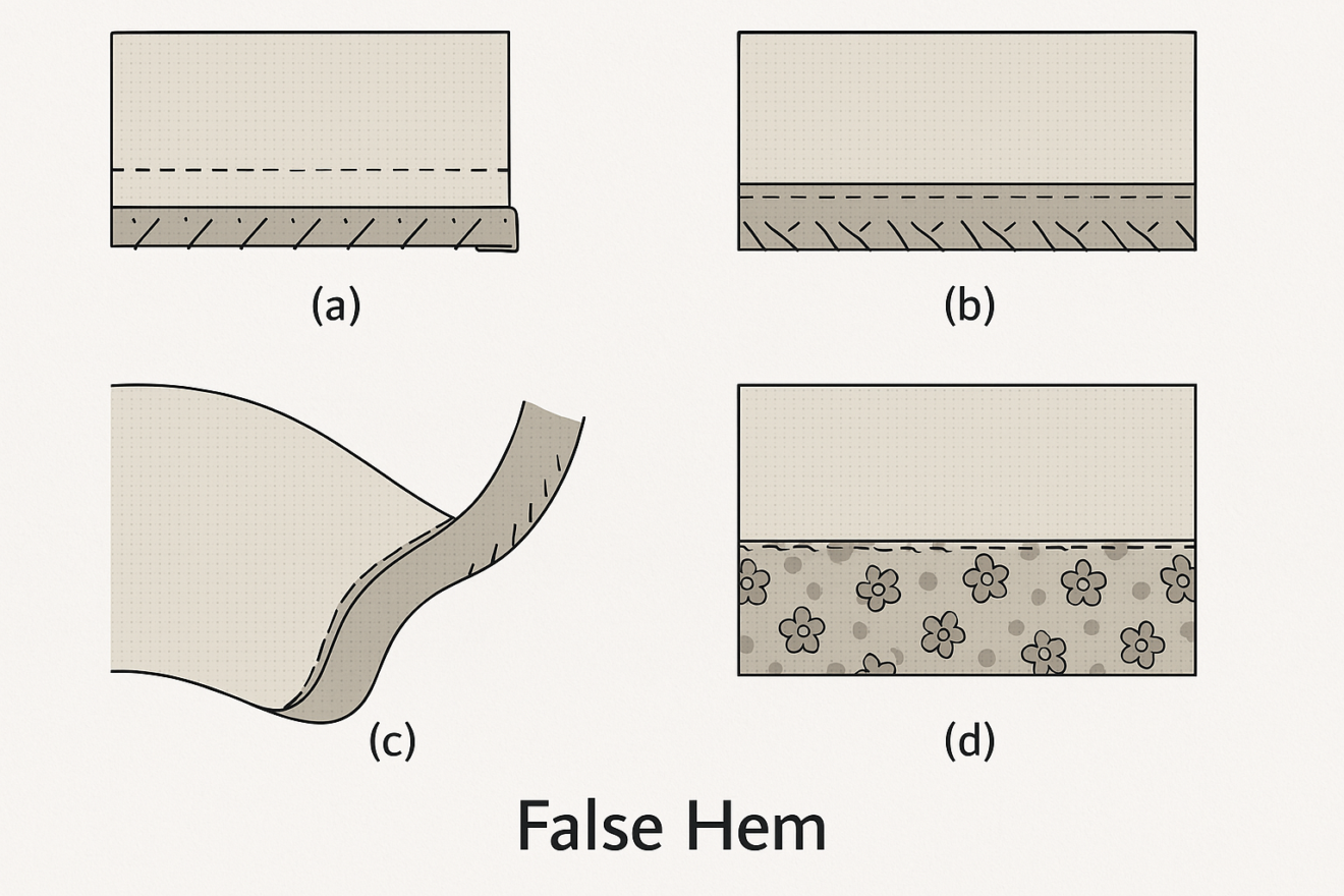 False Hem in Sewing: Curved Finishes and Decorative Hemlines