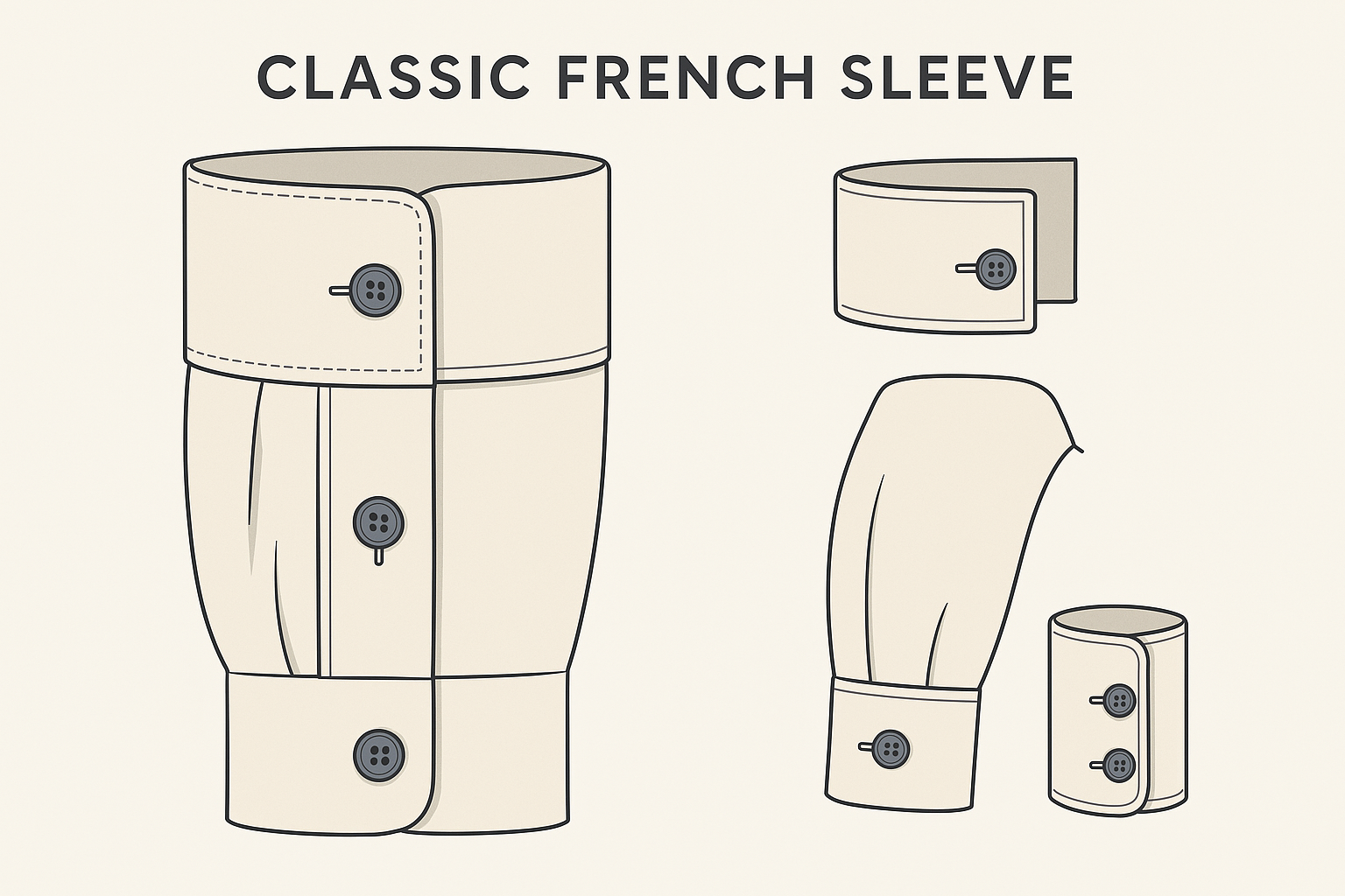 Classic French Sleeve in Shirt Design: Cuffs, Pleats & Folding