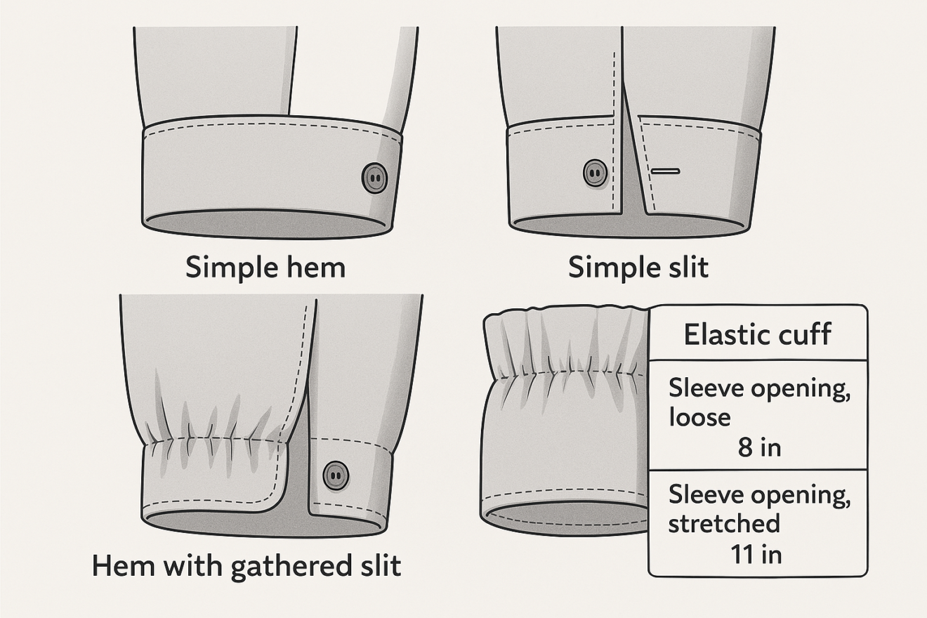 Sleeve Vents and Elastic Cuffs: Low-Cost Finishing for Lightweight Garments