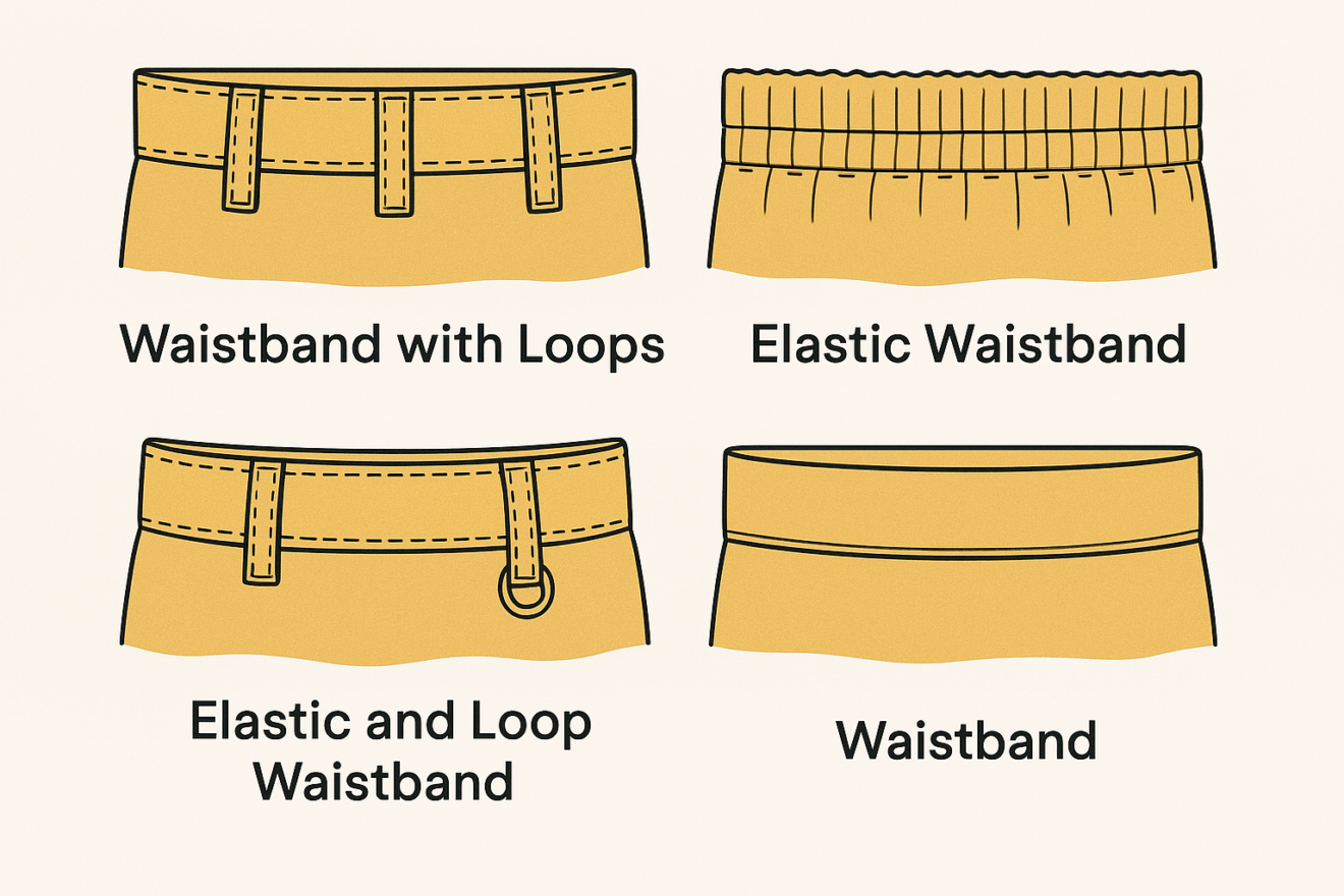Waistbands in Garment Construction: Elastic, Loops & Fit