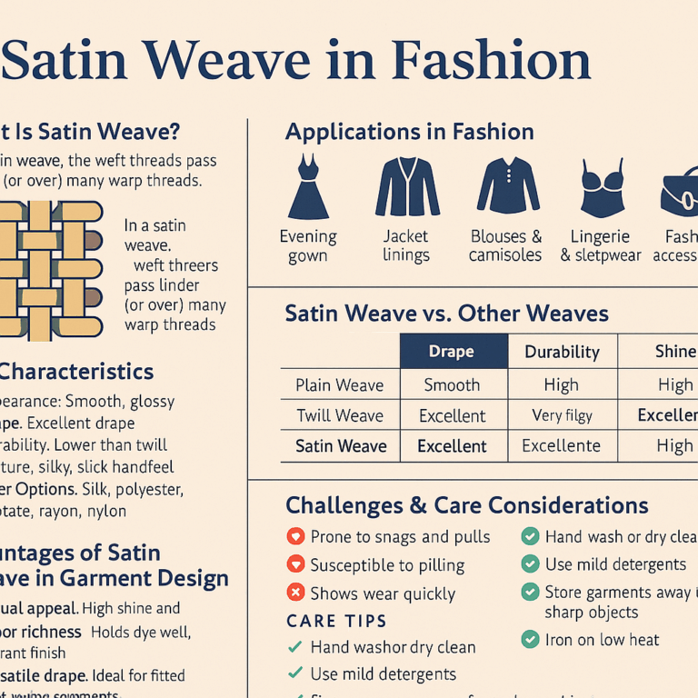 Satin Weave in Fashion: A Glossy Touch of Luxury