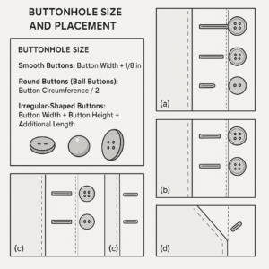 Buttonhole Size and Placement in Garment Design