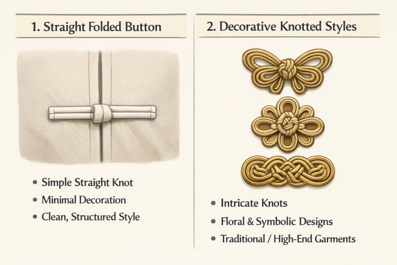Folded Buttons in Traditional and Modern Garment Design